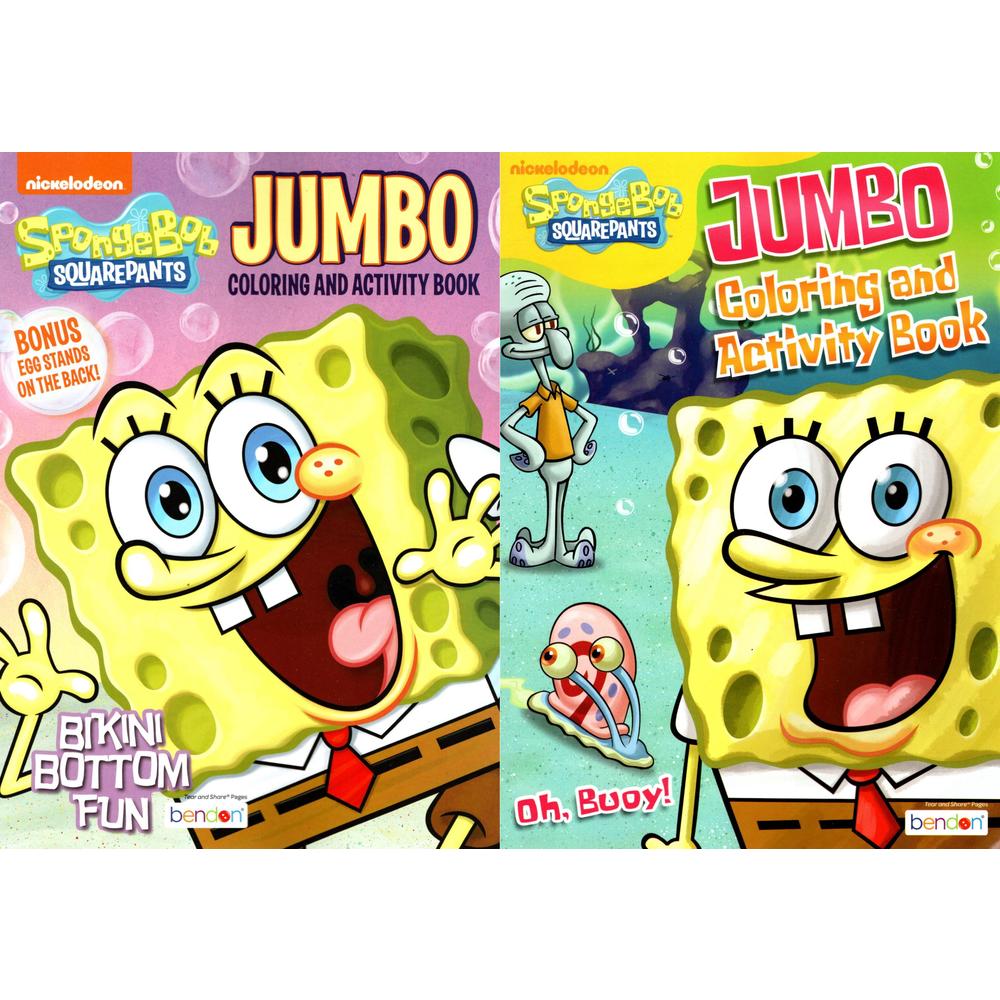 Nickelodeon SpongeBob - Bikini Bottom Fun & Oh Buoy! - Jumbo Coloring ...