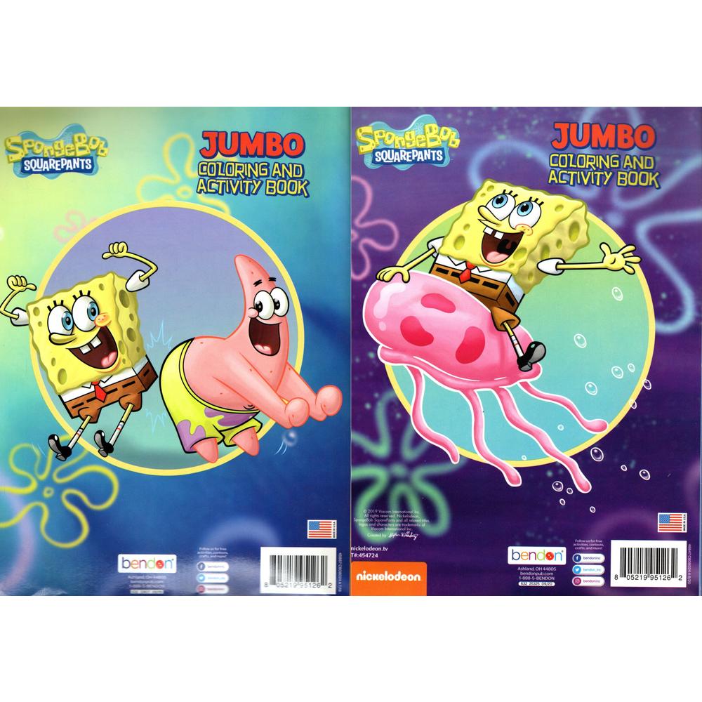 Nickelodeon SpongeBob - Forever Square & Seas the Day - Jumbo Coloring ...