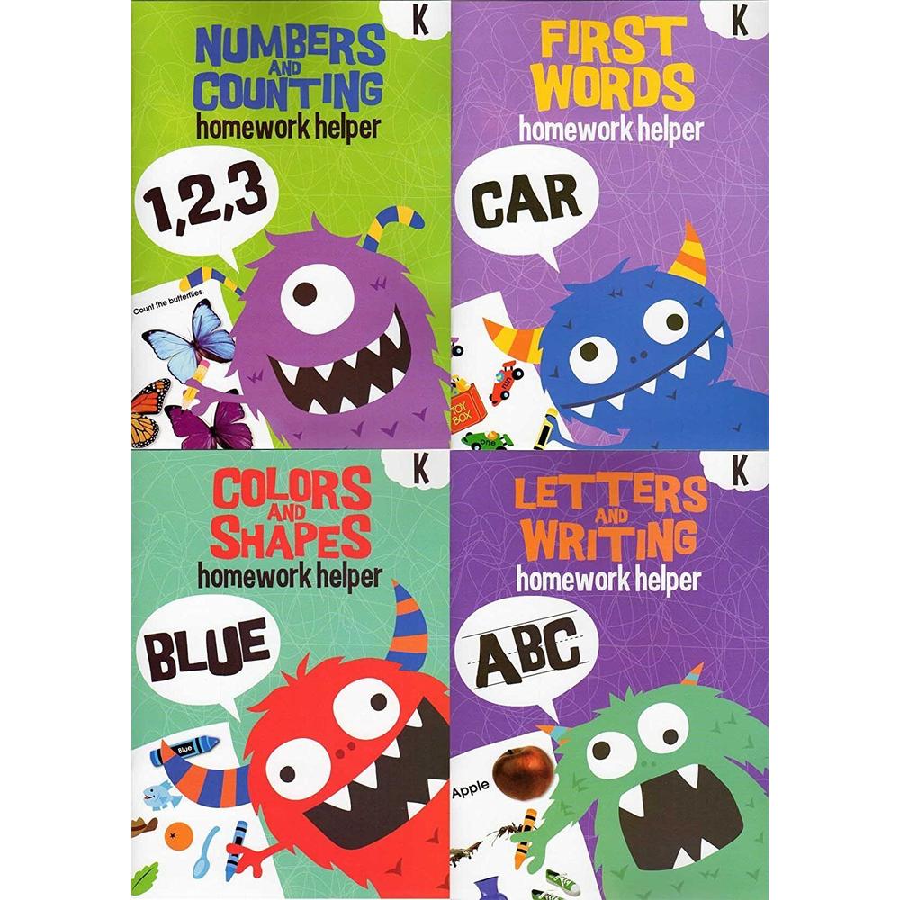 Homework Helper Educational Workbooks - Kindergarten - Set of 4