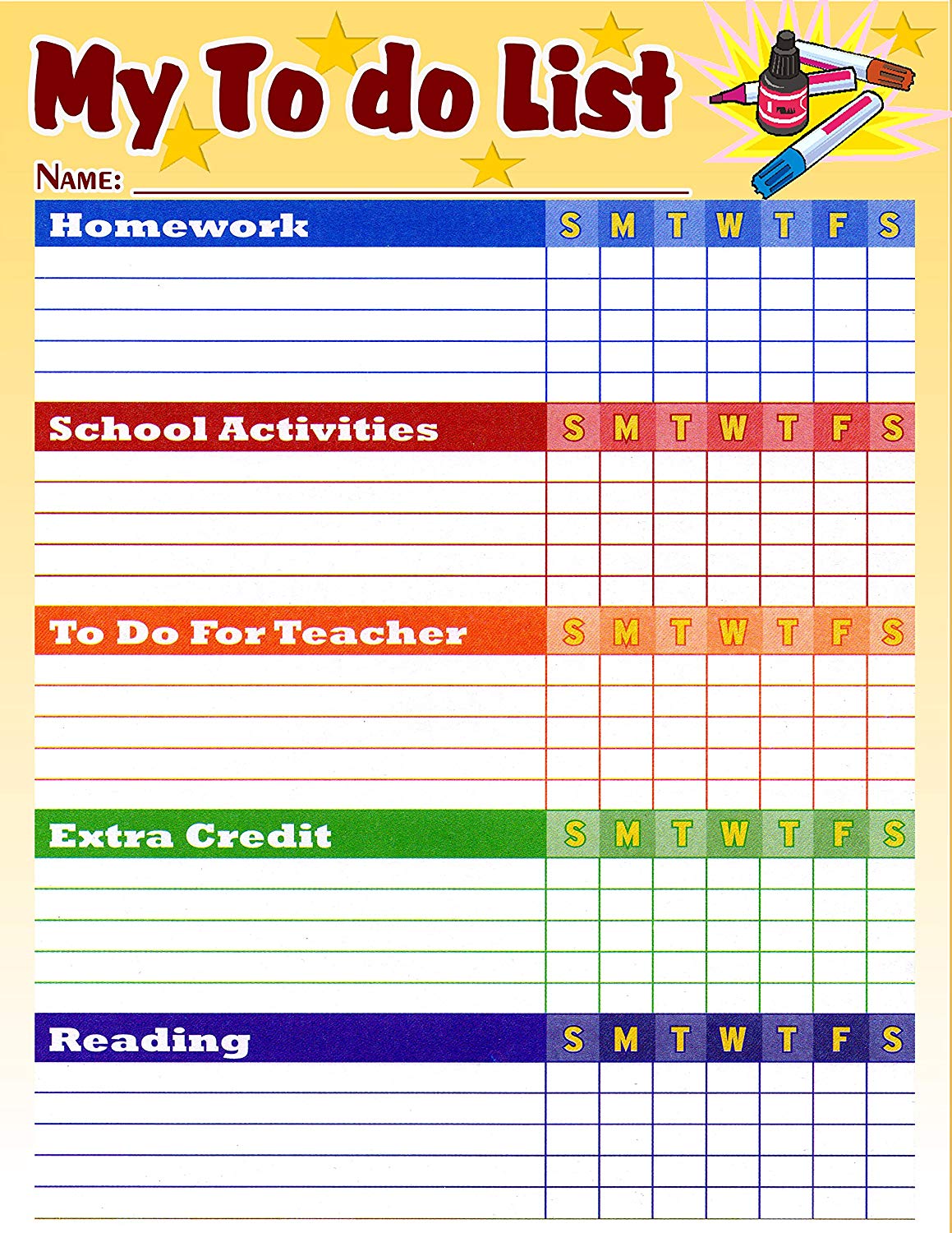 Chore Chart/Planner/Progress Charts/My to do List - Magnetic Dry Erase ...