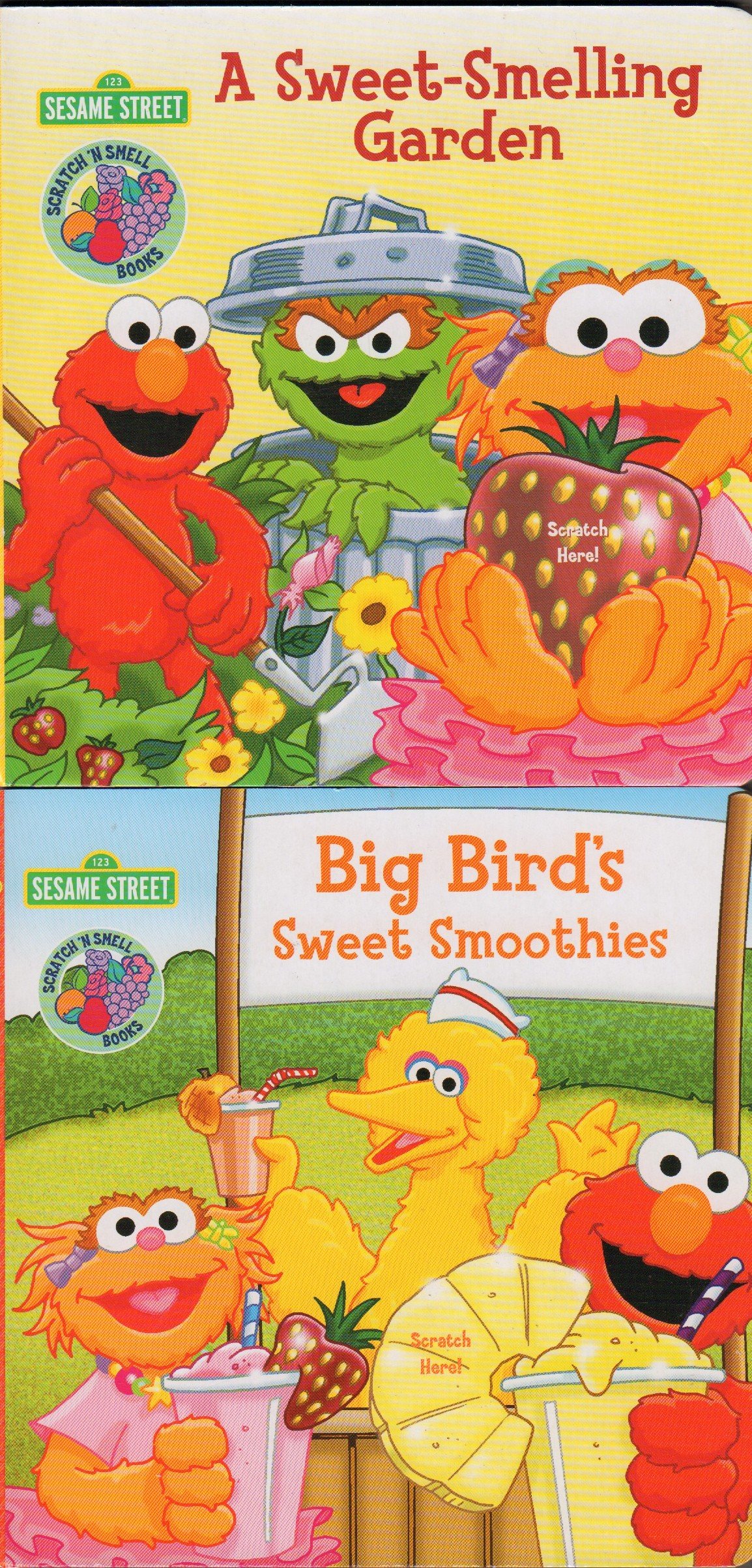 Sesame Street Scratch 'N Sniff board books (set of 2 books)