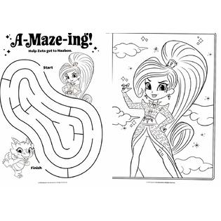 nickelodeon shimmer and shine coloring pages
