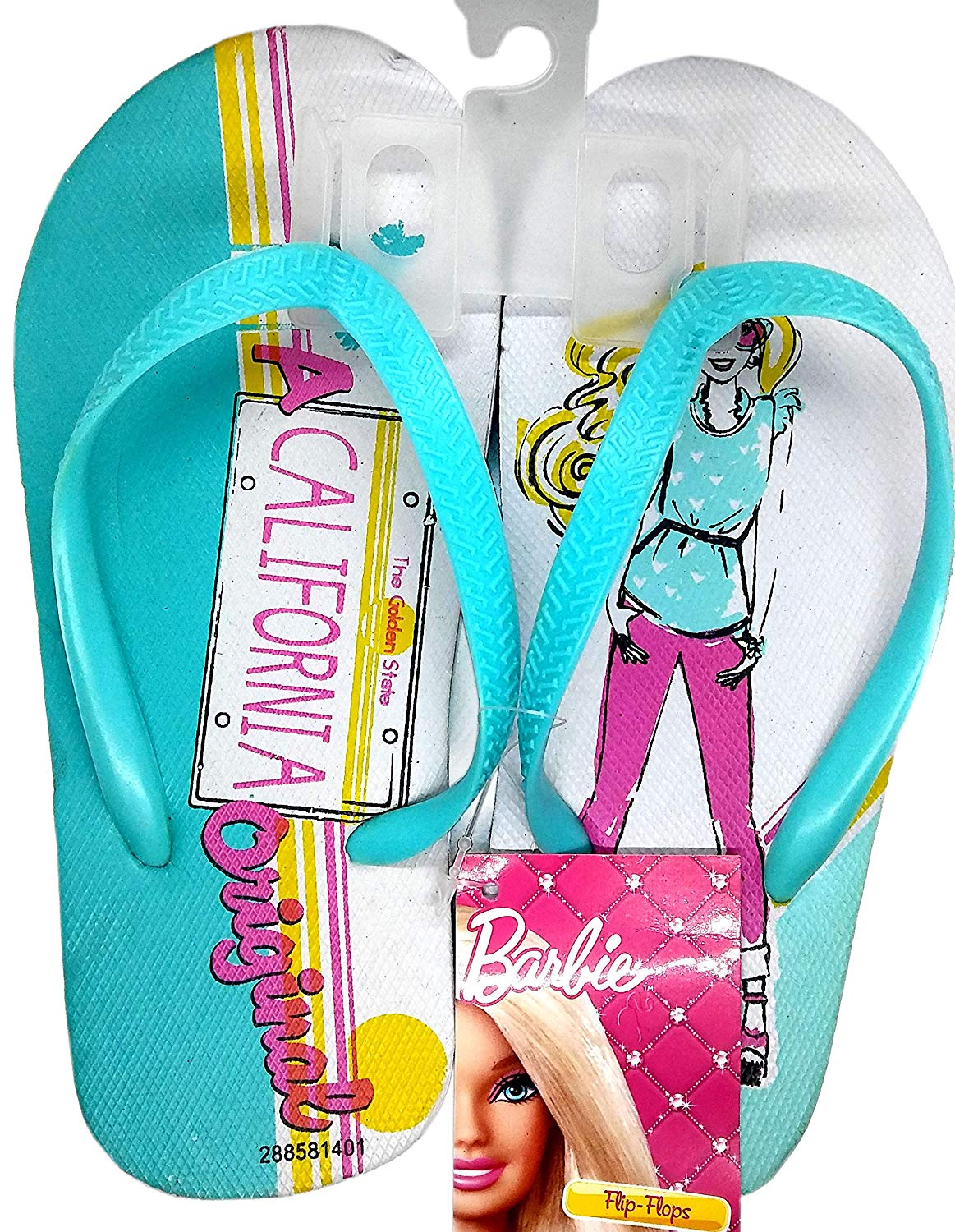 Barbie Flip Flops Sandals - Size L 1-2