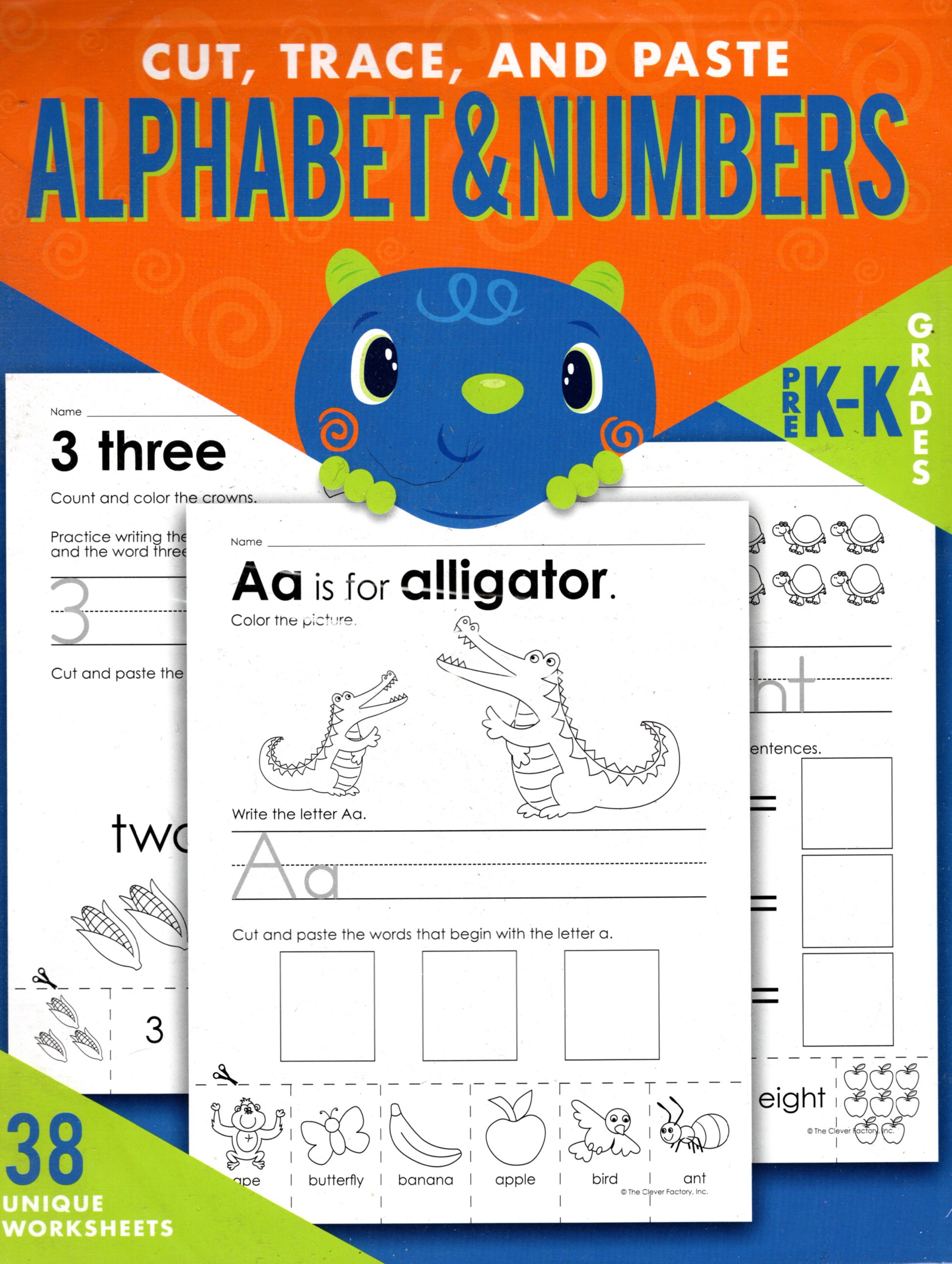 Teaching Tree Cut, Trace, and Paste Alphabet & Numbers - Reproducible ...