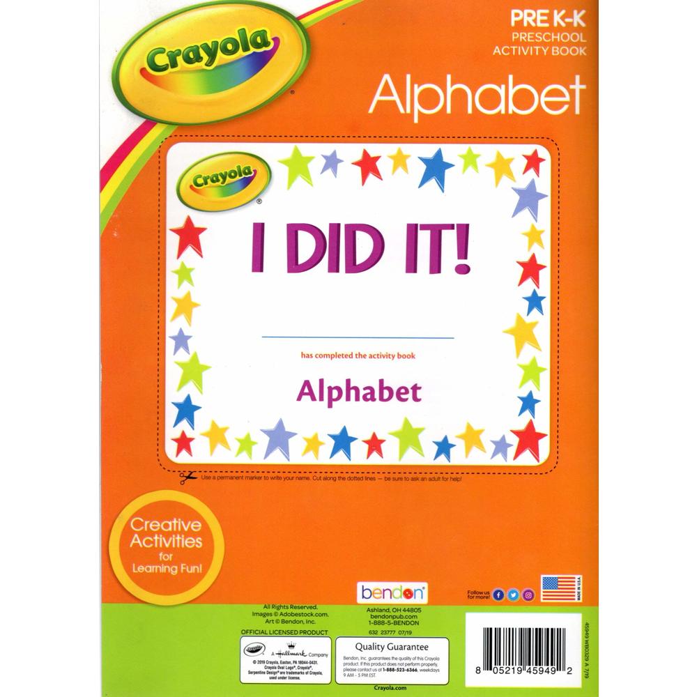 Bendon Crayola - Alphabet - Pre K-K Preschool Learning Educational ...