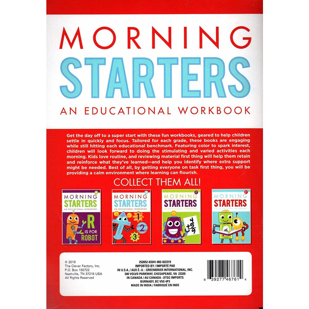 Educational Workbooks Kindergarten - Morning Starters Educational ...