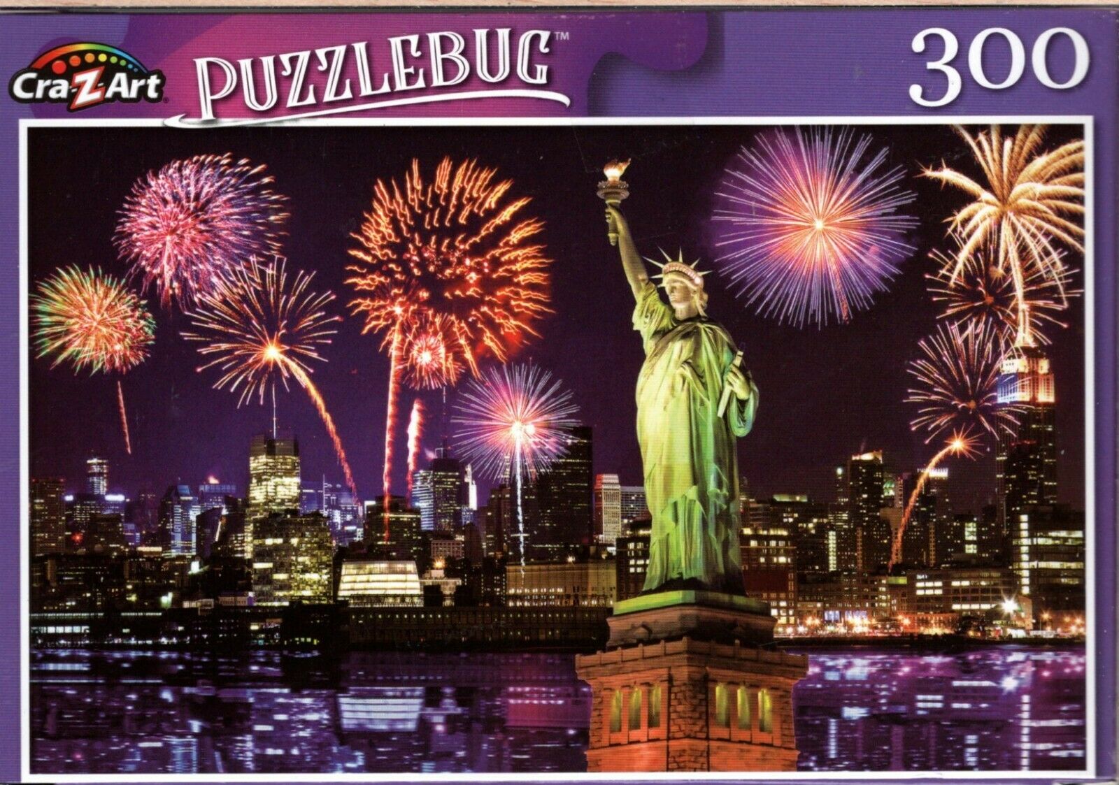 Puzzlebug Fireworks at Night, NYC - 300 Pieces Jigsaw Puzzle
