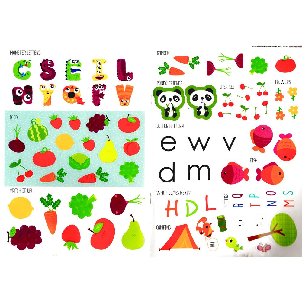 The Clever Factory Colors, Letters, Numbers, Shapes - Learning Sticker ...