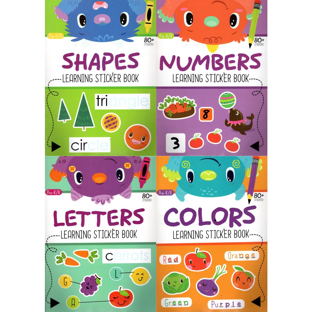 The Clever Factory Colors, Letters, Numbers, Shapes - Learning Sticker ...