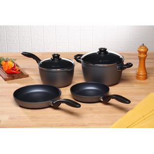 Swiss Diamond Induction 6pc Fry Pan, Saucepan & Soup Pot Cookware Set