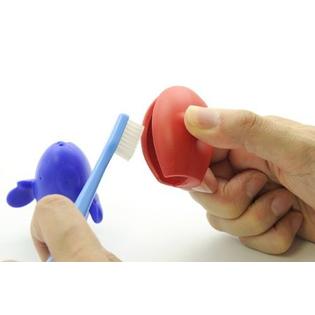 Alessi "Sden" Set of 2 Toothbrush Covers - Light Blue & Pink