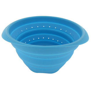 Zeal Easy Store Small Collapsible Silicone Colander - Blue