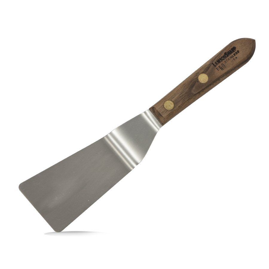 LAMSON Lamson Walnut 4.5" Small Stainless Steel Flared Turner / Spatula