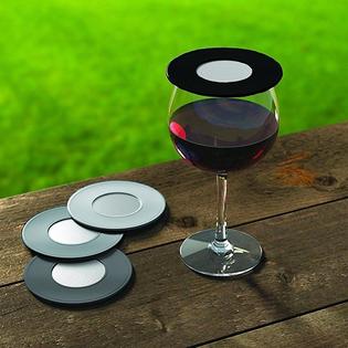 Coverware Drink Tops Ventilated Wine Glass Cover - 4pk / Black & Greys