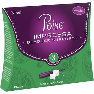 Poise Impressa Incontinence Bladder Supports, Size 3, 10 Count, (Pack of 4)