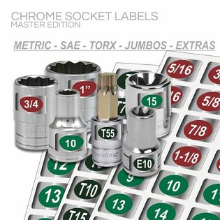 Steel Labels "Master Set" Chrome Foil Socket Labels - all in one 3 ...