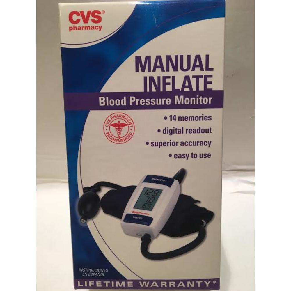 CVS Pharmacy CVS MANUAL Inflate Blood Pressure Monitor BPA50