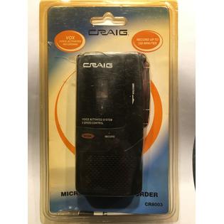 Craig Electronics 731398480036 Craig Micro Cassette Voice Recorder with ...