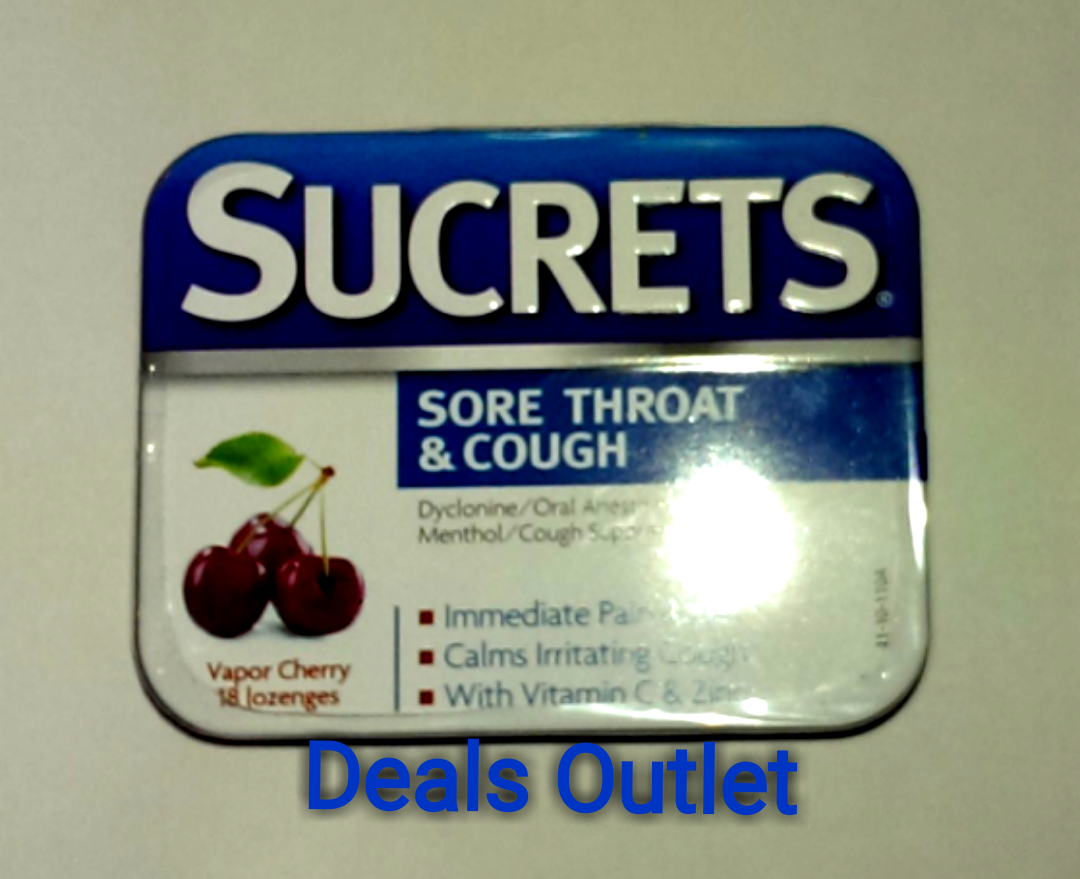 Sucrets Sore Throat & Cough VAPOR CHERRY 18 LOZENGES