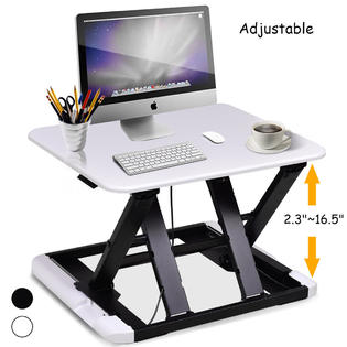 Goplus HW55979WH Adjustable Height Sit/Stand Desk Computer Lift Riser ...