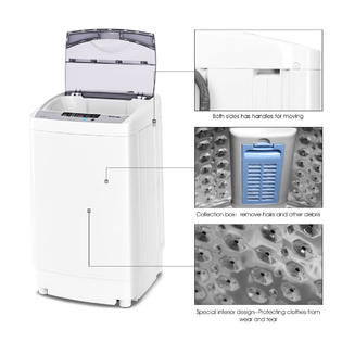 Giantex EP23781 Portable Washing Machine Spin Compact Washer 1.6 Cu.ft ...