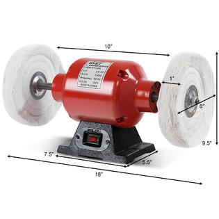 HYET 8 Inch Benchtop Buffer Polisher Grinder Heavy Duty 3/4HP with Two ...