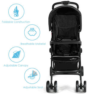 Safeplus Foldable Lightweight Baby Stroller Kids Travel Pushchair 5 ...