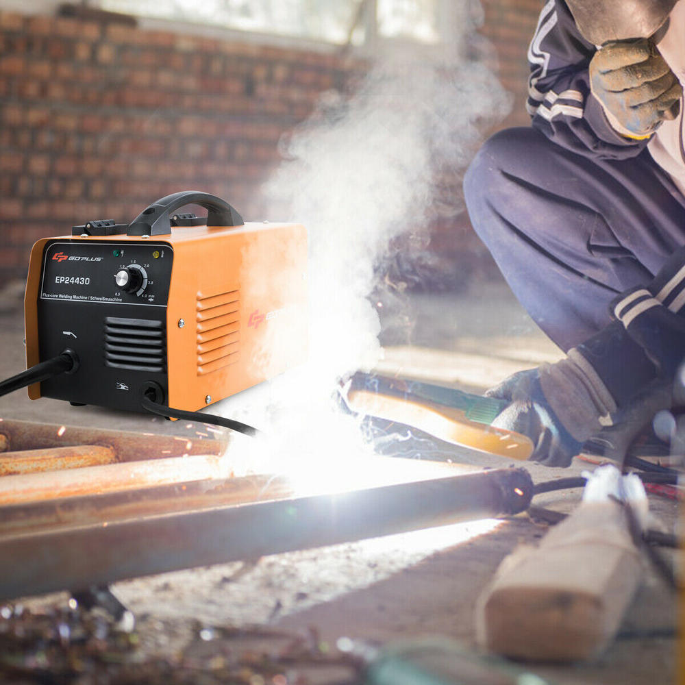 Costway MIG 130 Welder No Gas Flux Core Wire Automatic Feed Welder IGBT ...