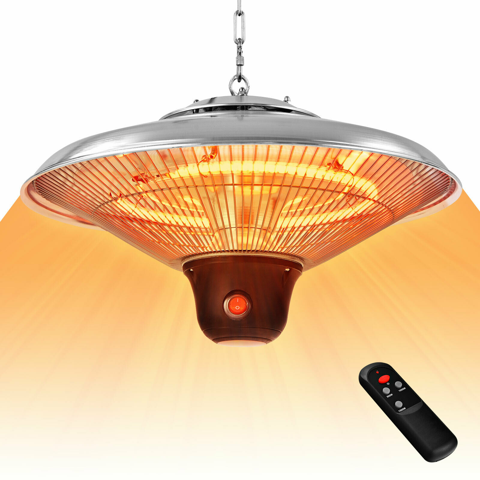 Costway FP10067US-BK 1500W Electric Hanging Heater Ceiling Mounted ...