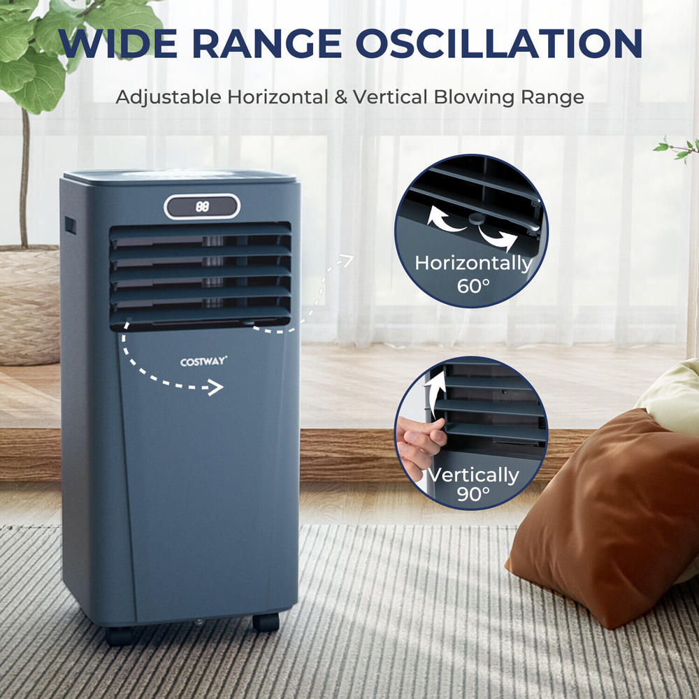 Costway 8000 BTU Portable Air Conditioner w/ Remote Control 3-in-1 Air ...