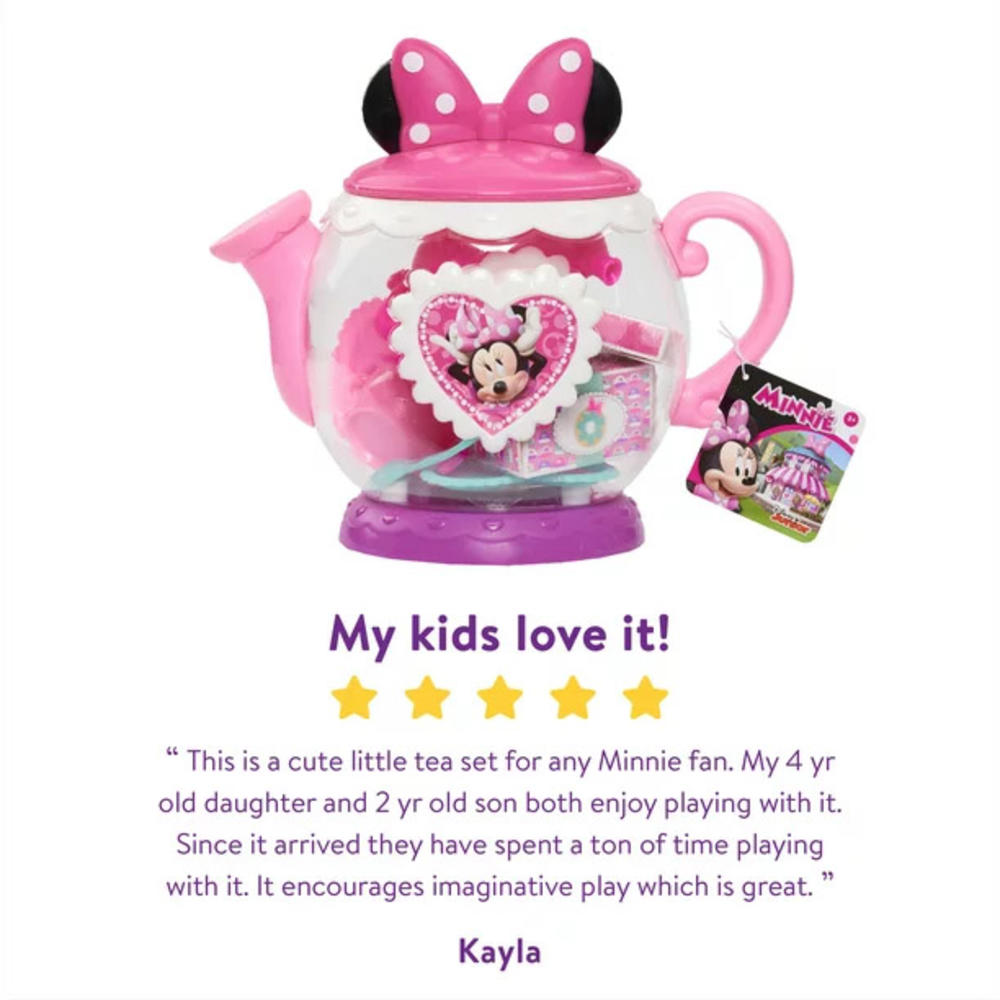 Minnie Mouse Just Play Minnie Mouse Terrific Teapot Set, Kids Toys for ...