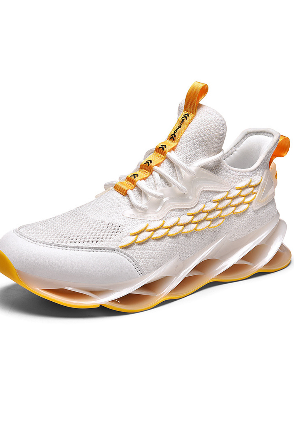 TOMCARRY Men Flying Cooling Mesh Fish Scale Thick Bottom Shoes