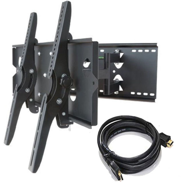 Homelala TVM2A_HDMI NEW TV Wall Mount Bracket (Dual Arm) Heavy Duty ...
