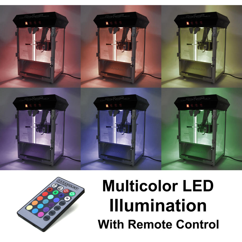 Paramount 8oz Popcorn Maker Machine & Cart - New Upgraded Feature-Rich ...