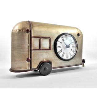 Foreside Vintage 1960’s Airstream Travel Trailer Clock - Tabletop Clock