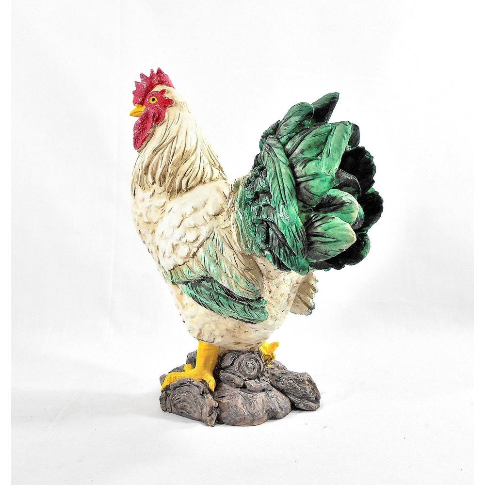 timeless dgn Four Large French Rooster Sculptures - Chicken Statues ...