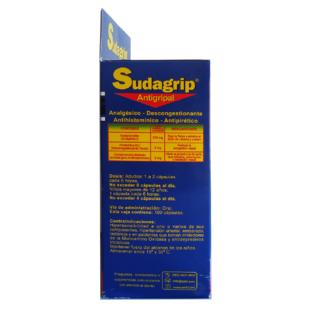 Sudagrip Cold Relief 100 Caps - Antigripal en Capsulas (Pack of 1)