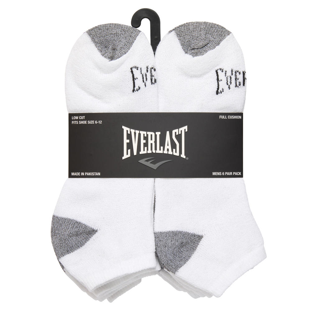 Everlast® 6 Pair Everlast Men's Low Cut Full Cushion Socks- Size 10-13