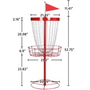 Yaheetech Pro Disc Golf Basket Target 24-Chain Portable Disc Golf ...