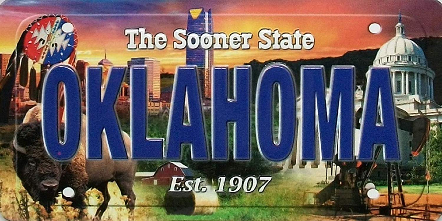 Saddle Mountain Souvenir Oklahoma The Sooner State License Plate ...