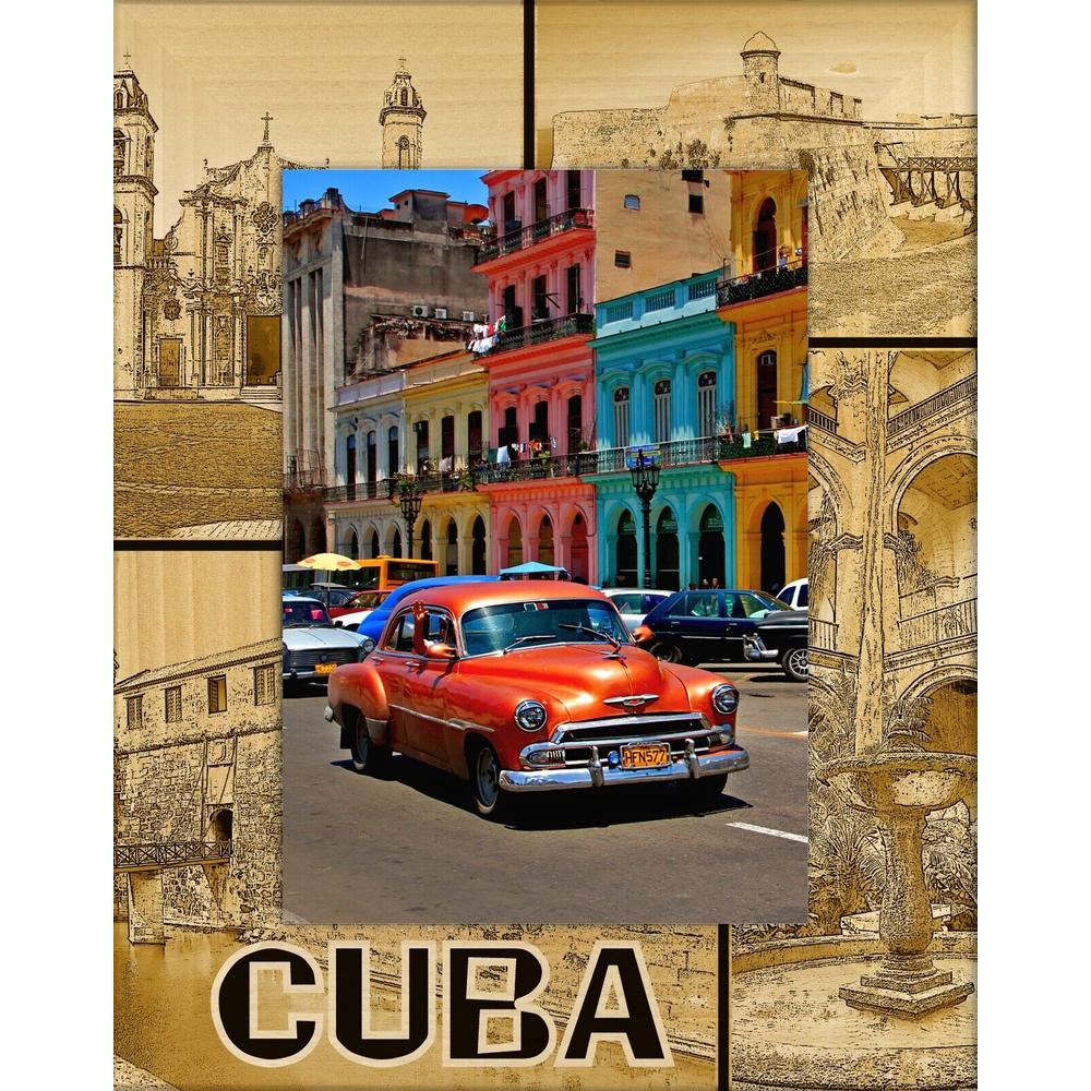 Saddle Mountain Souvenir Cuba Laser Engraved Wood Picture Frame ...