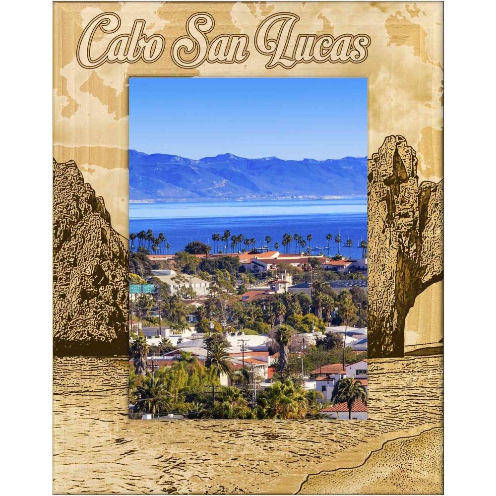 Saddle Mountain Souvenir Cabo San Lucas Montage Laser Engraved Wood ...