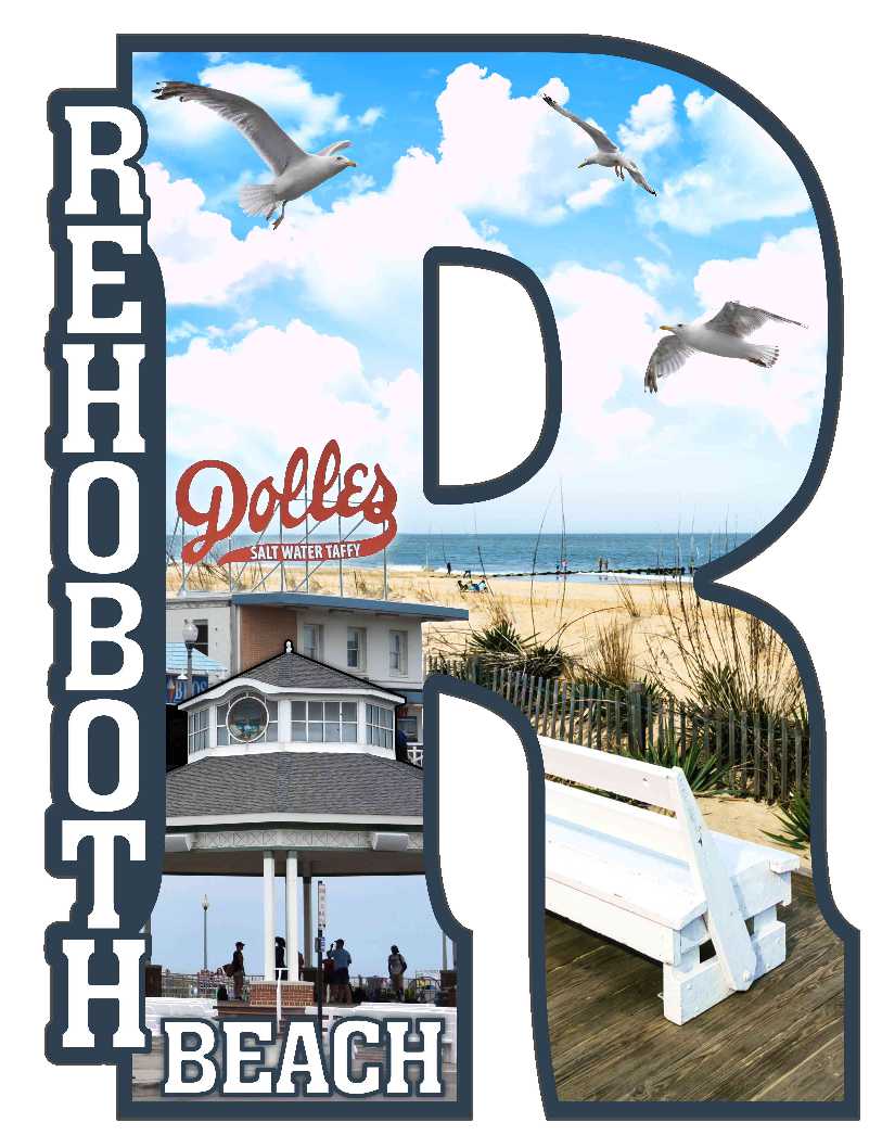 Saddle Mountain Souvenir Rehoboth Beach with Gazebo, Sign and Boardwalk ...