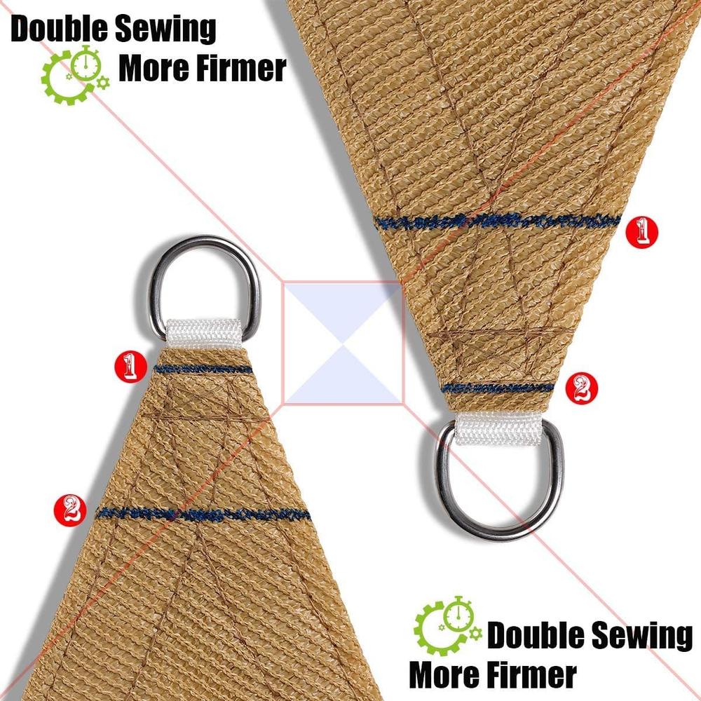 WORKPOINT 12'x20' Rectangle Sunshade Sail / Sun Shade Sail Canopy ...