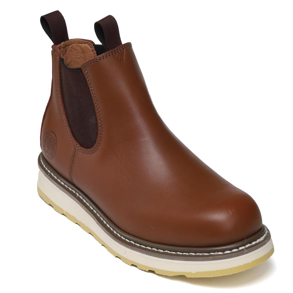 Hardgo Mens Chelsea Pull On Soft Toe Work Shoes Comfortable Slip ...