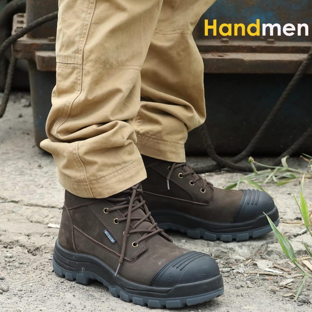 Hardgo Work Boots for Men, 6" Composite Toe Waterproof Mens Work Boots ...