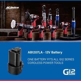 ACDelco ARW1209P G12 Series 12V Li ion 3 8 45 ft lbs. Ratchet Wrench Tool Kit
