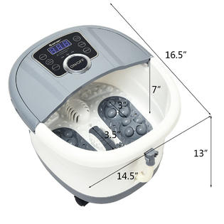 Gymax Portable Multi-function Electric Foot Spa Bath Shiatsu Roller ...