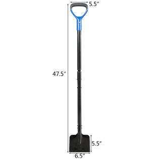 Gymax gys03149 Multifunctional Ice Shovel Snow Shovel Spring Loaded Ice ...