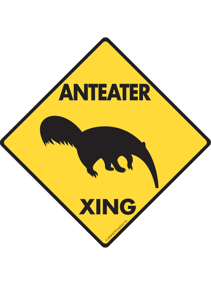 Signs with An Attitude Warning! Anteater Xing Aluminum Animal Sign - 12 ...